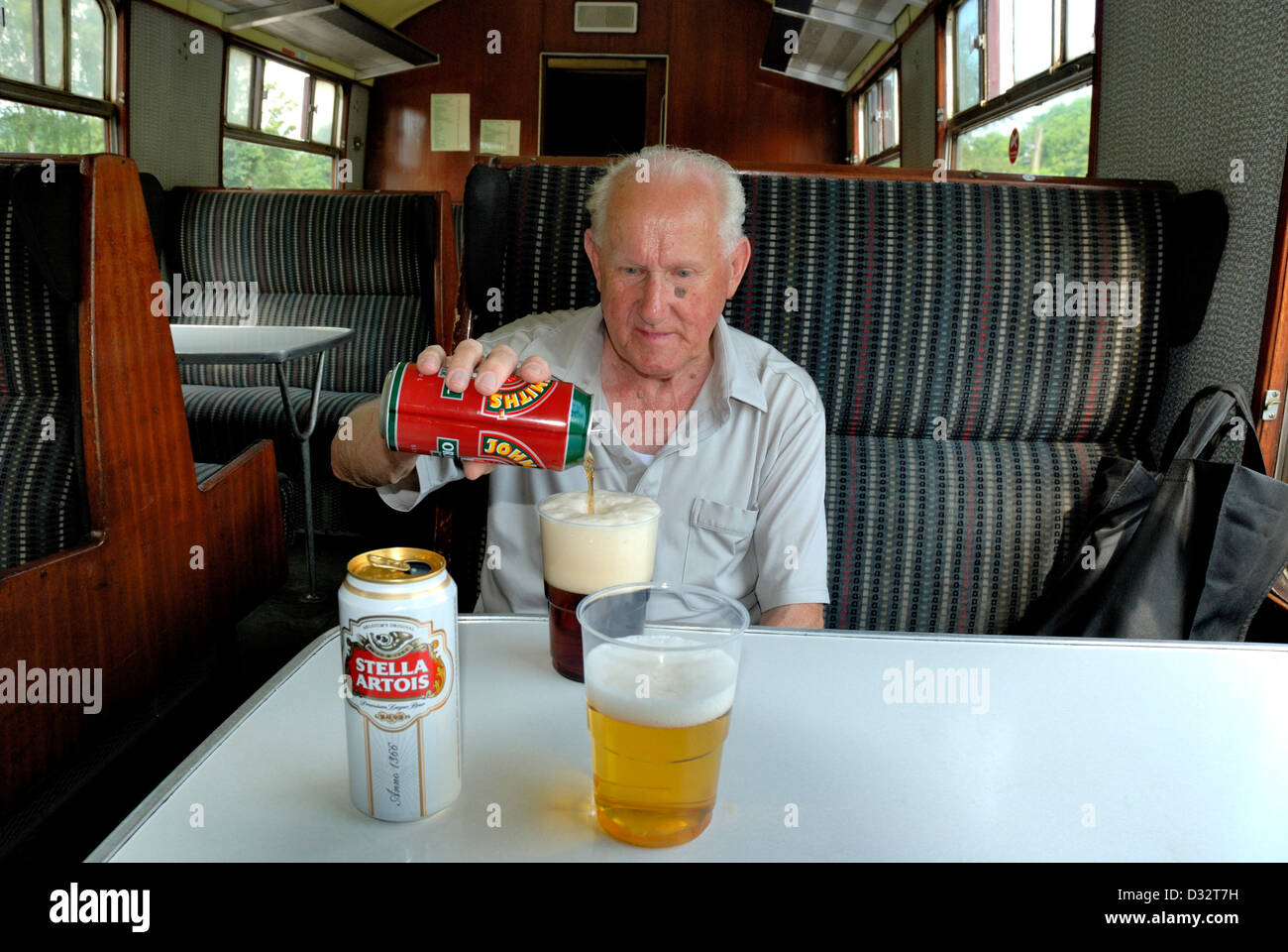 Drinking alcohol on train uk hi-res stock photography and images - Alamy