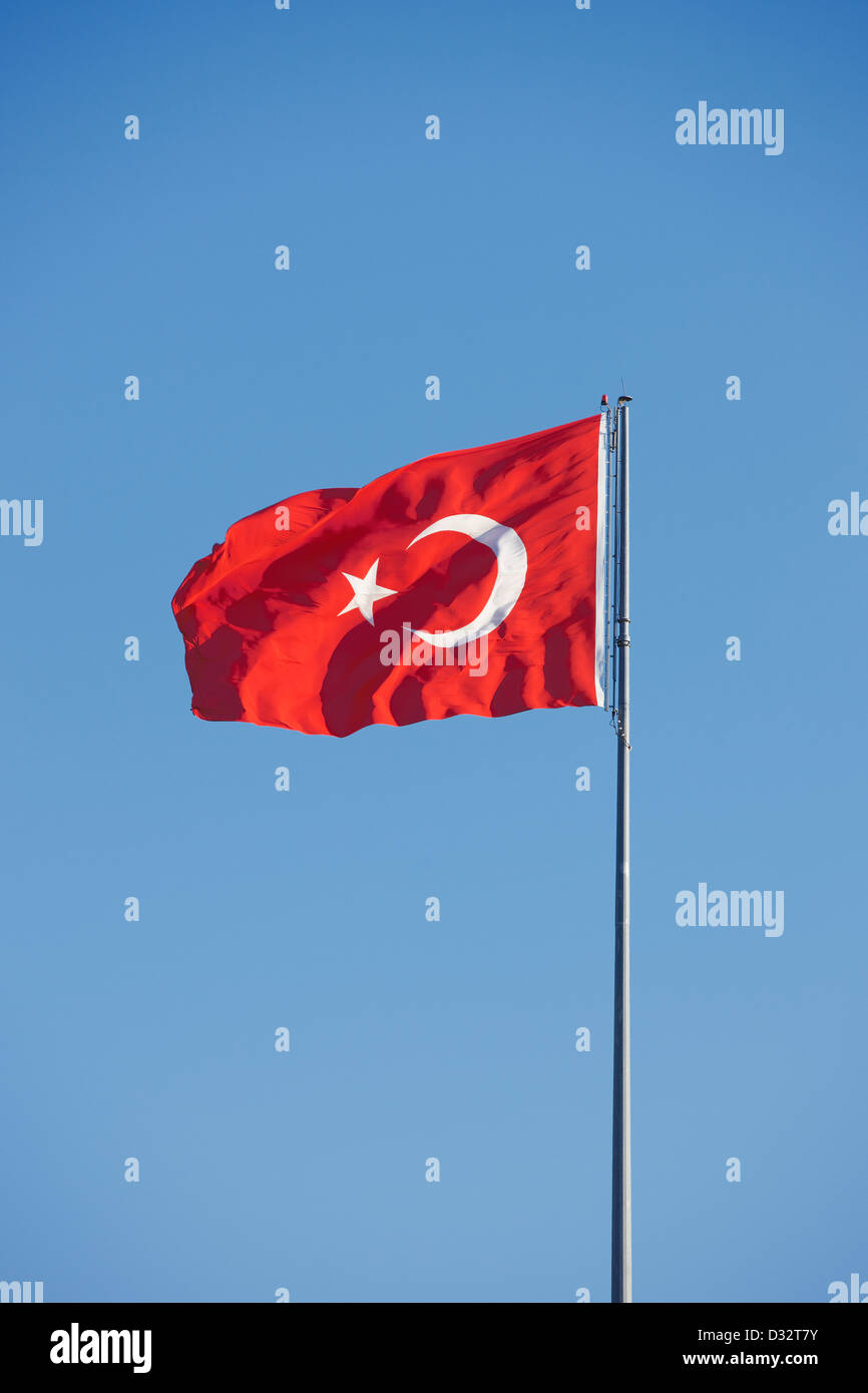 Turkish National Flag Stock Photo - Alamy