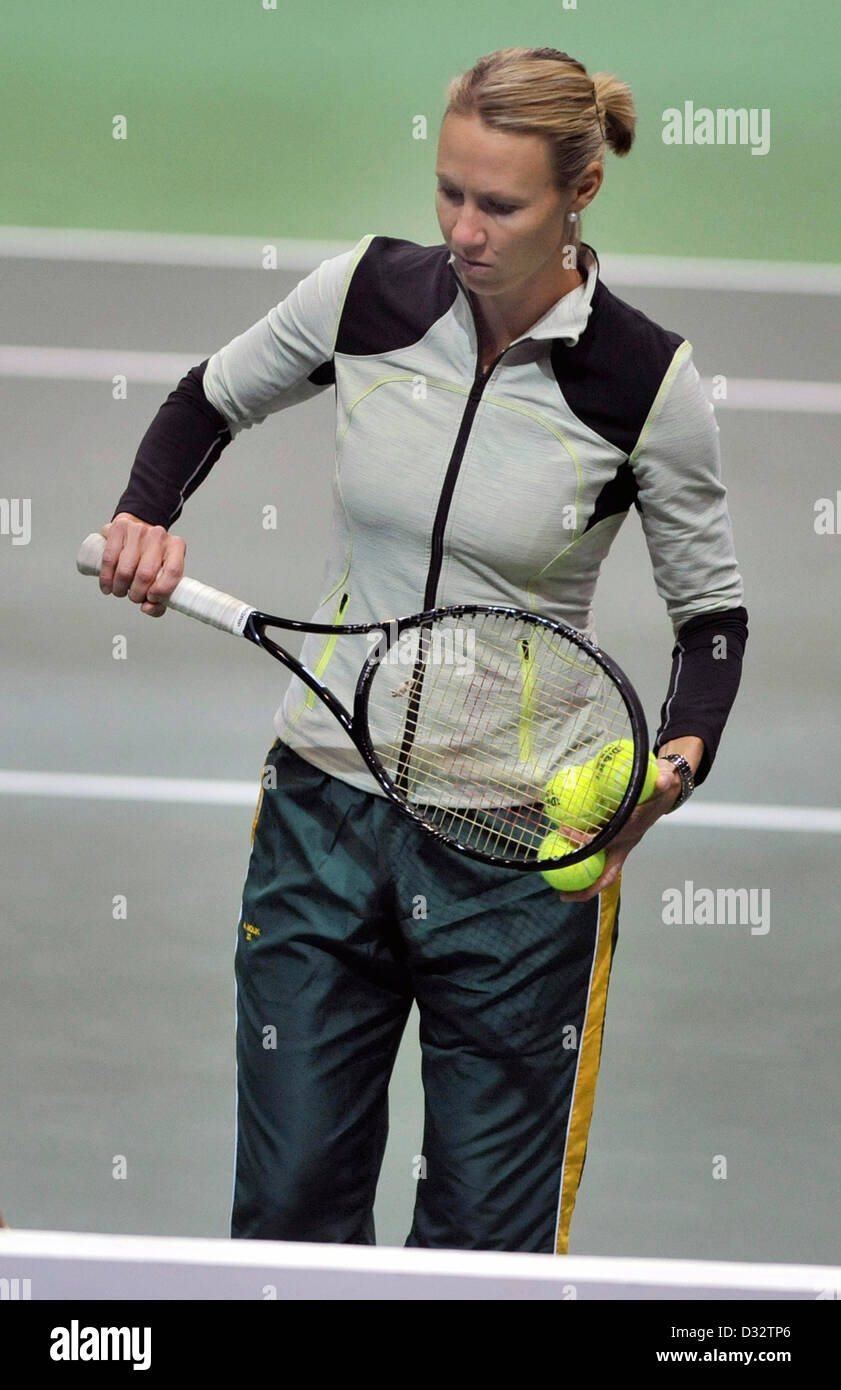 Ostrava, Czech Republic. 7th February 2013. Australian Alicia Molik is ...