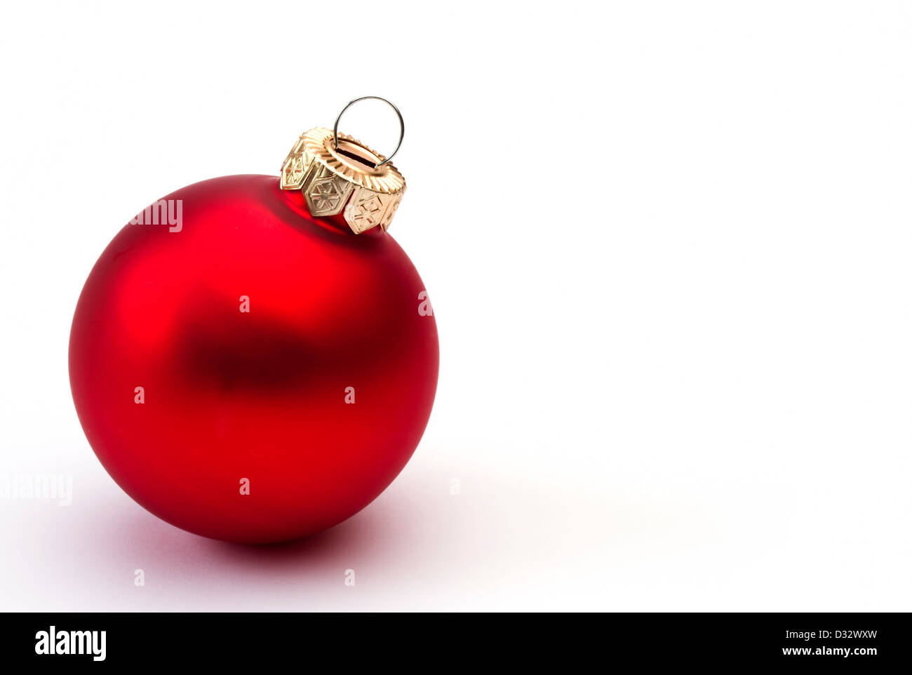 Red christmas ball hanging Cut Out Stock Images & Pictures - Alamy