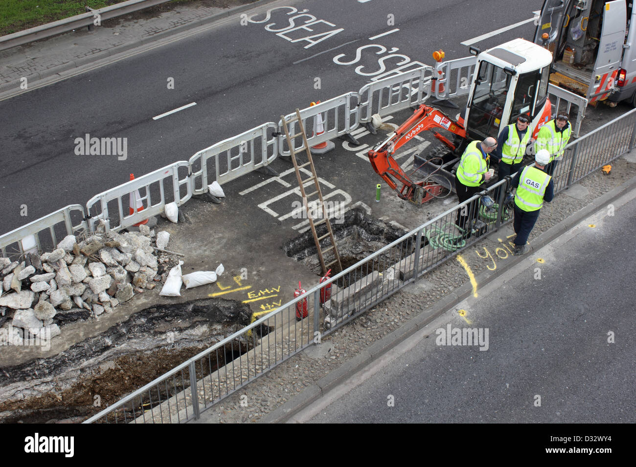 Traffic roadworks hi-res stock photography and images - Alamy