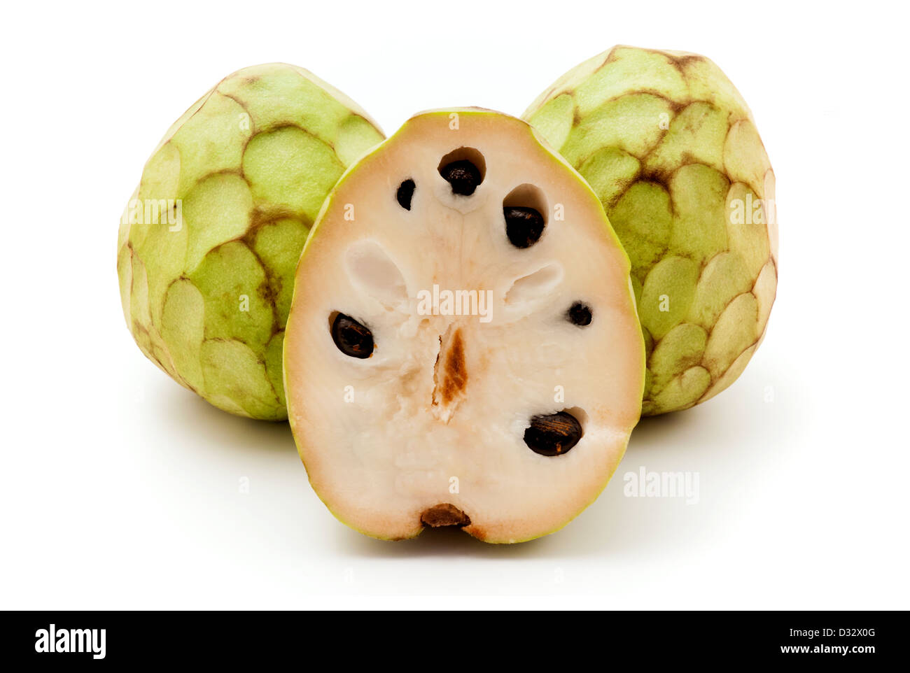 Custard apple cherimoya on Cut Out Stock Images & Pictures - Alamy