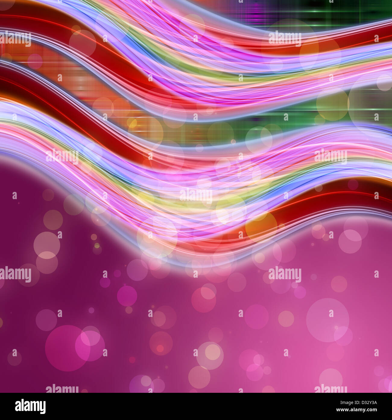 Fantastic elegant wave design with bubbles Stock Photo - Alamy