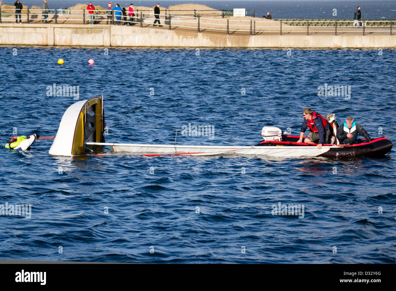 Sailing dinghy capsize racing hi-res stock photography and images - Alamy