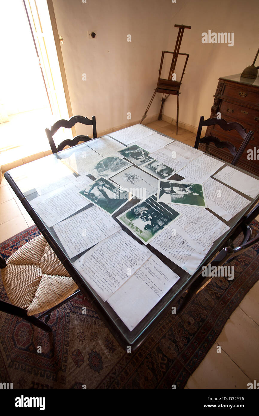 Dining room at the Howard Carter House Museum in Luxor Egypt with ...