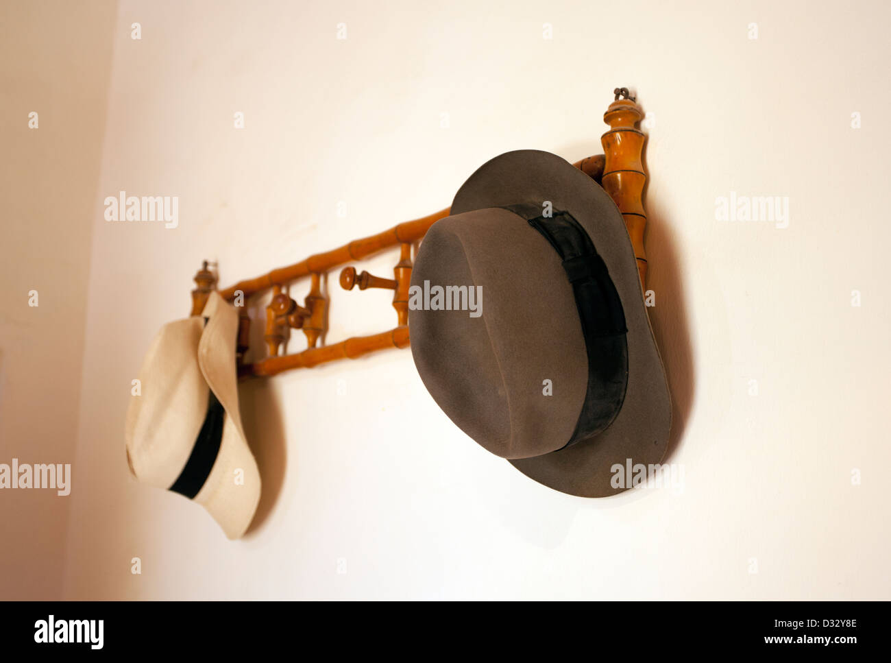 Howard Carter hats at the Howard Carter House Museum in Luxor Egypt ...