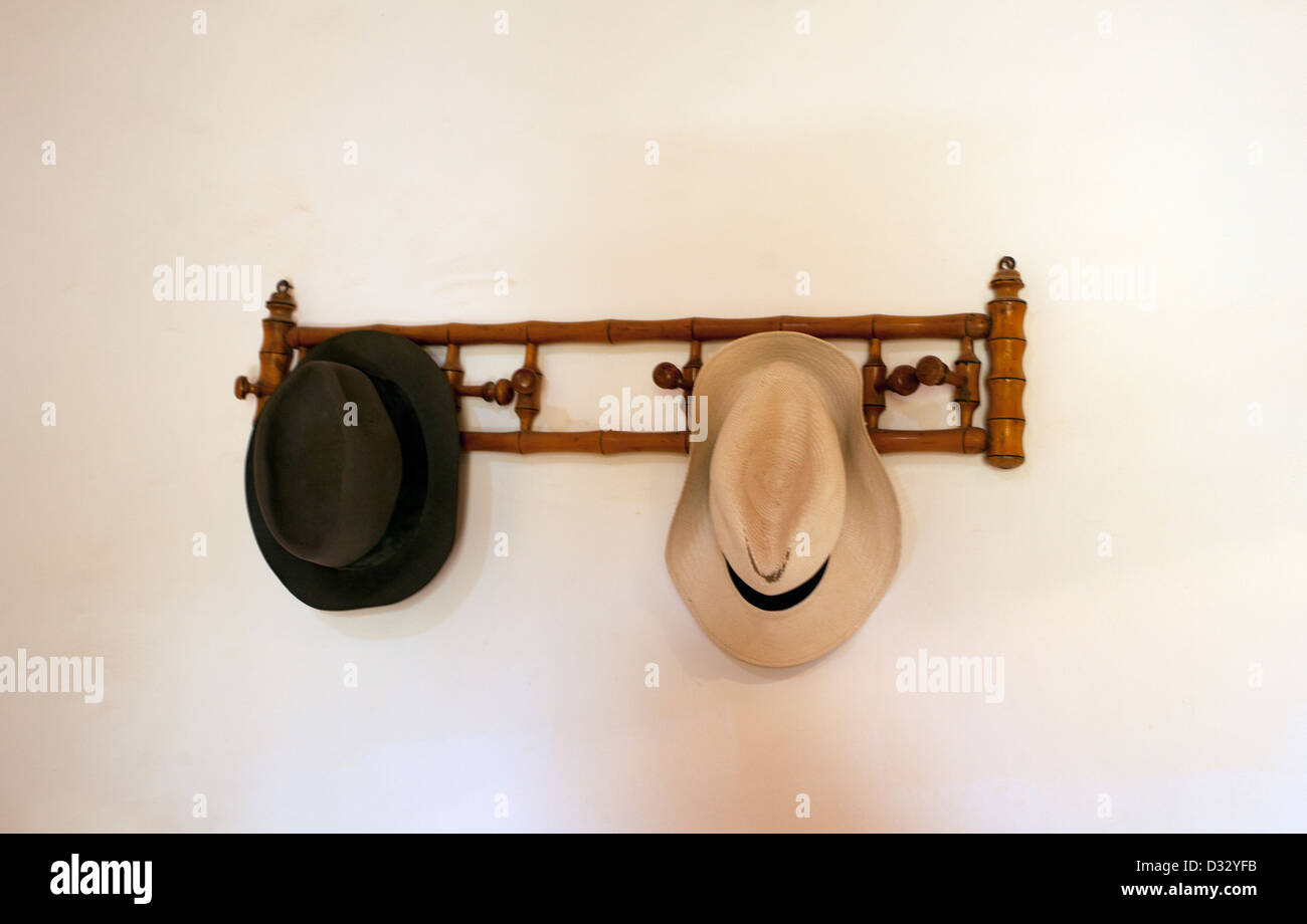 Howard Carter hats at the Howard Carter House Museum in Luxor Egypt ...
