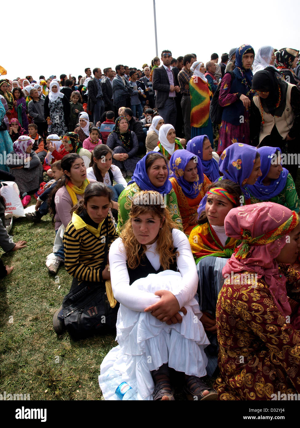 Thousands of Kurds at the annual Newroz (Nevruz) spring festival in ...