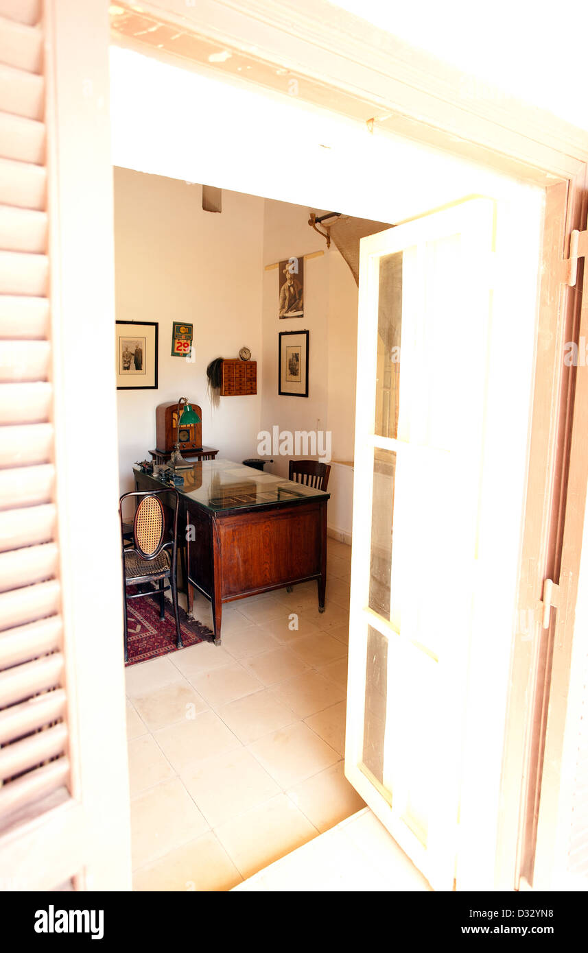 Howard Carter's study at the Howard Carter House Museum in Luxor Egypt ...