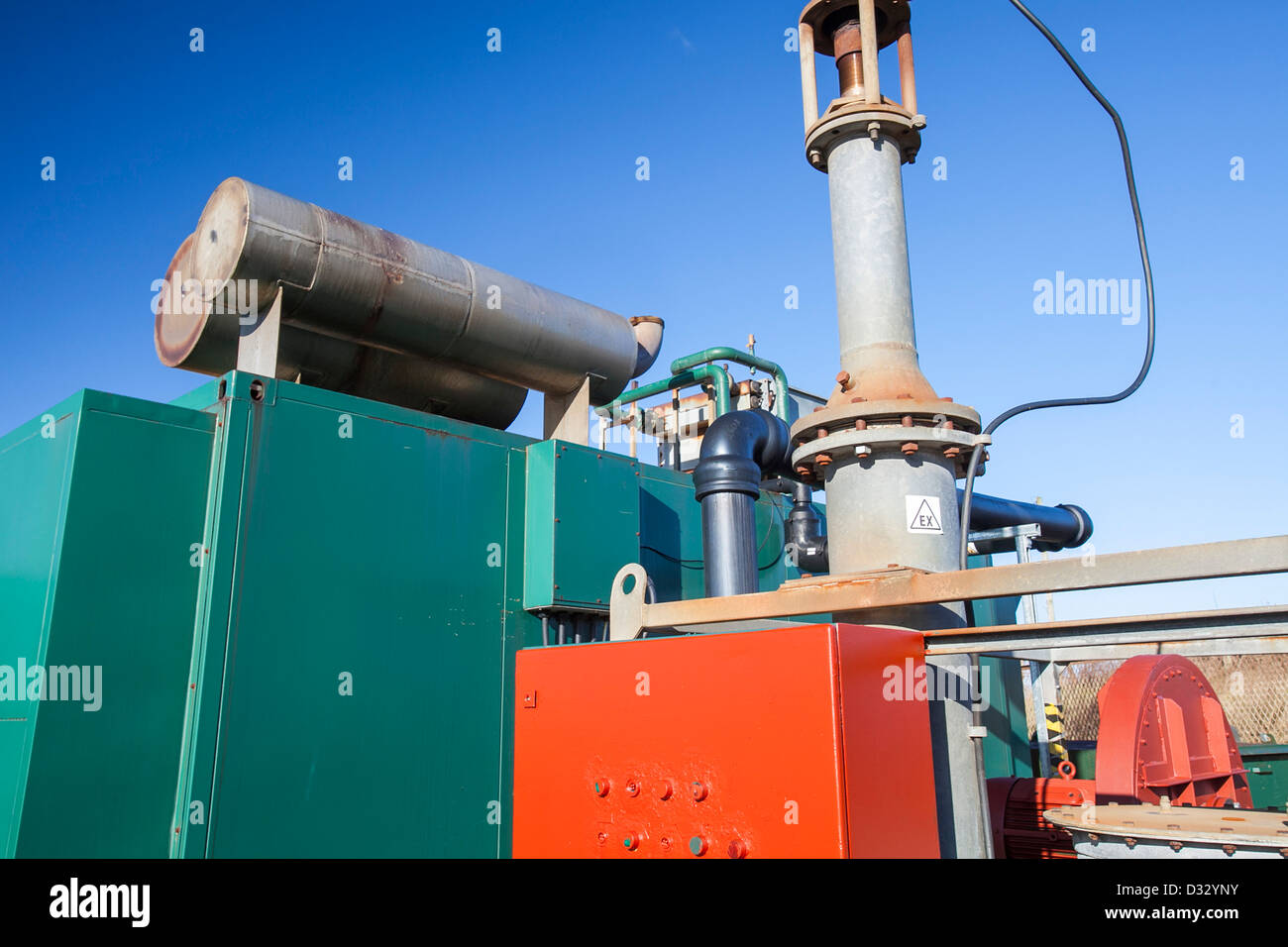 A Methane biogas generator producing green electricity, from biogas ...