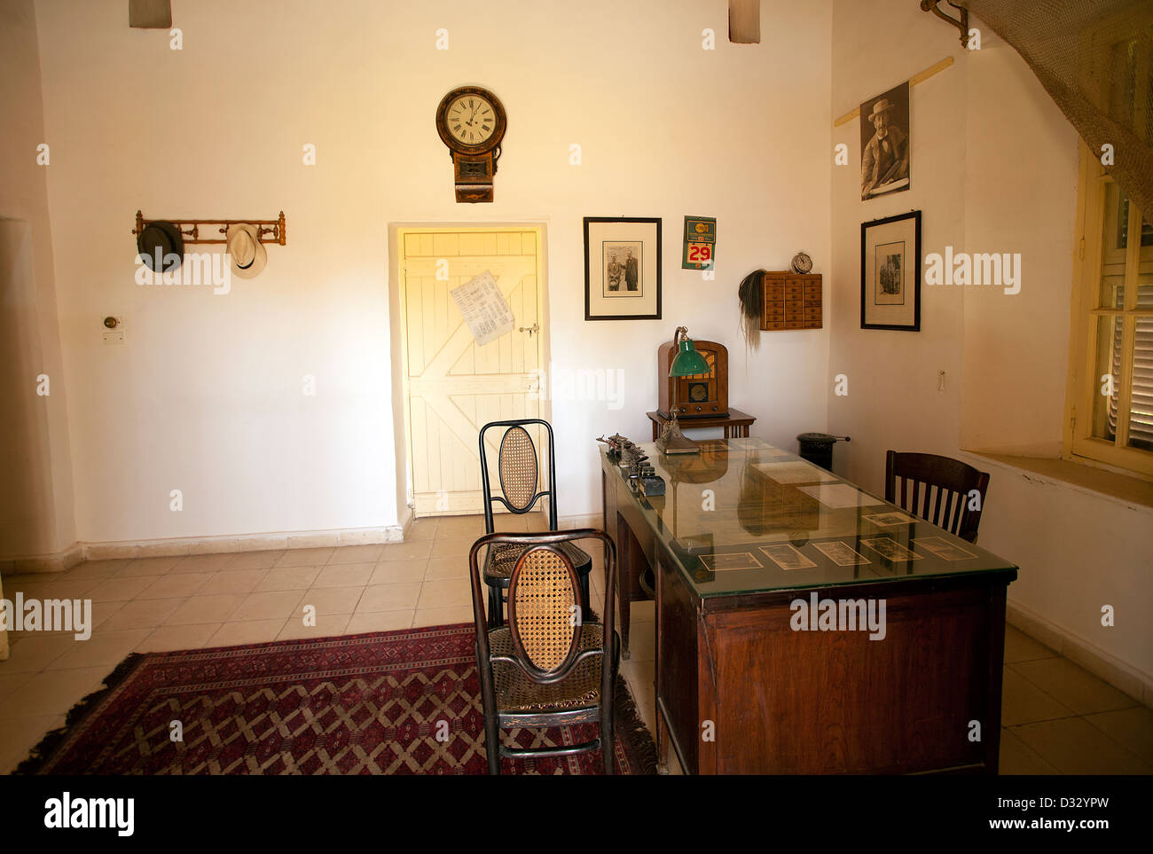 Howard Carter's study at the Howard Carter House Museum in Luxor Egypt ...