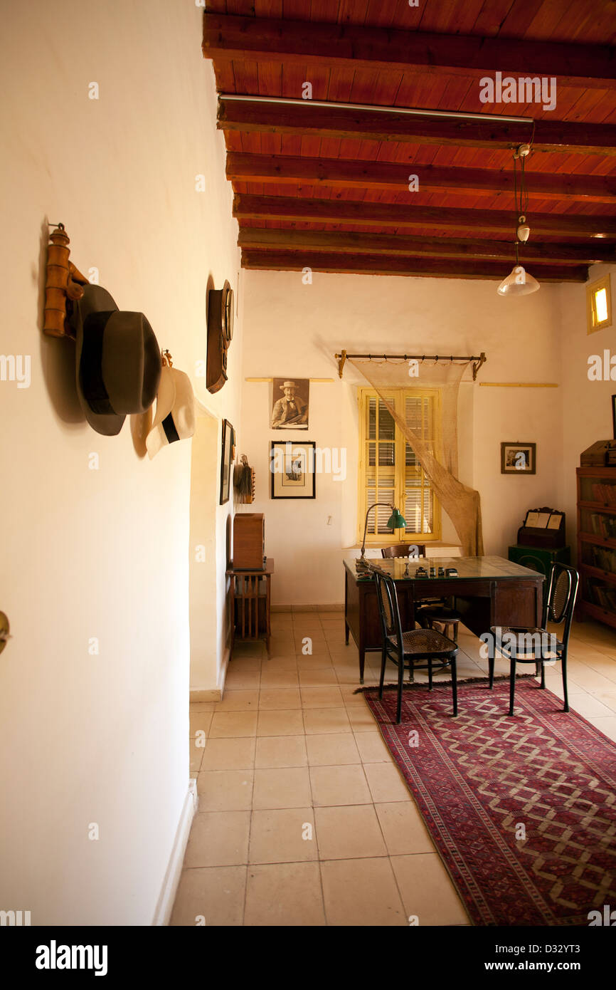 Howard Carter's study at the Howard Carter House Museum in Luxor Egypt ...