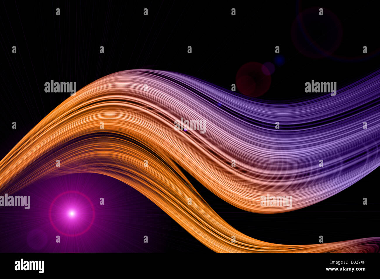 Futuristic technology wave background design with lights Stock Photo ...