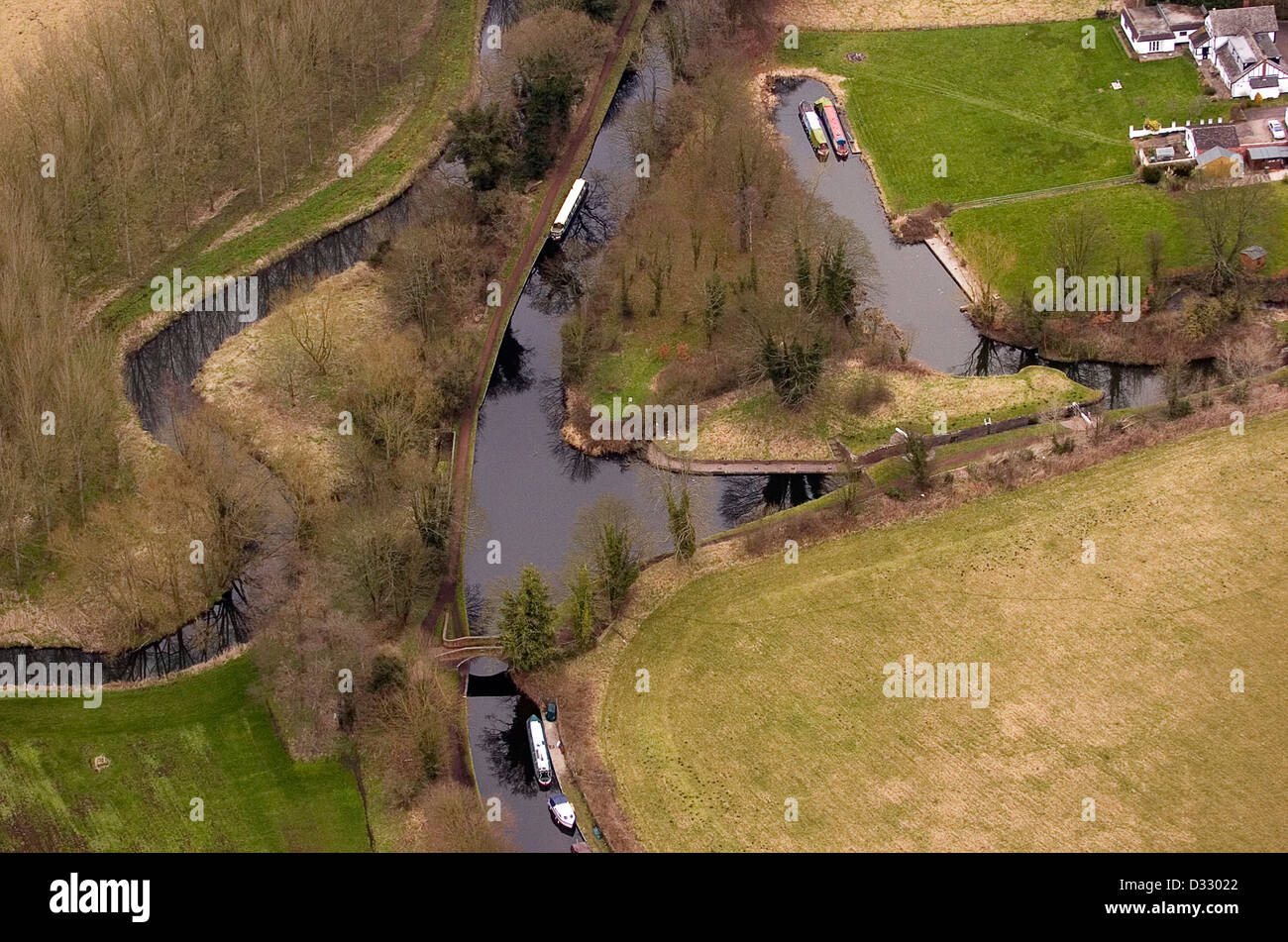 River Stour and canal junction at Stourton England Uk Stock Photo - Alamy