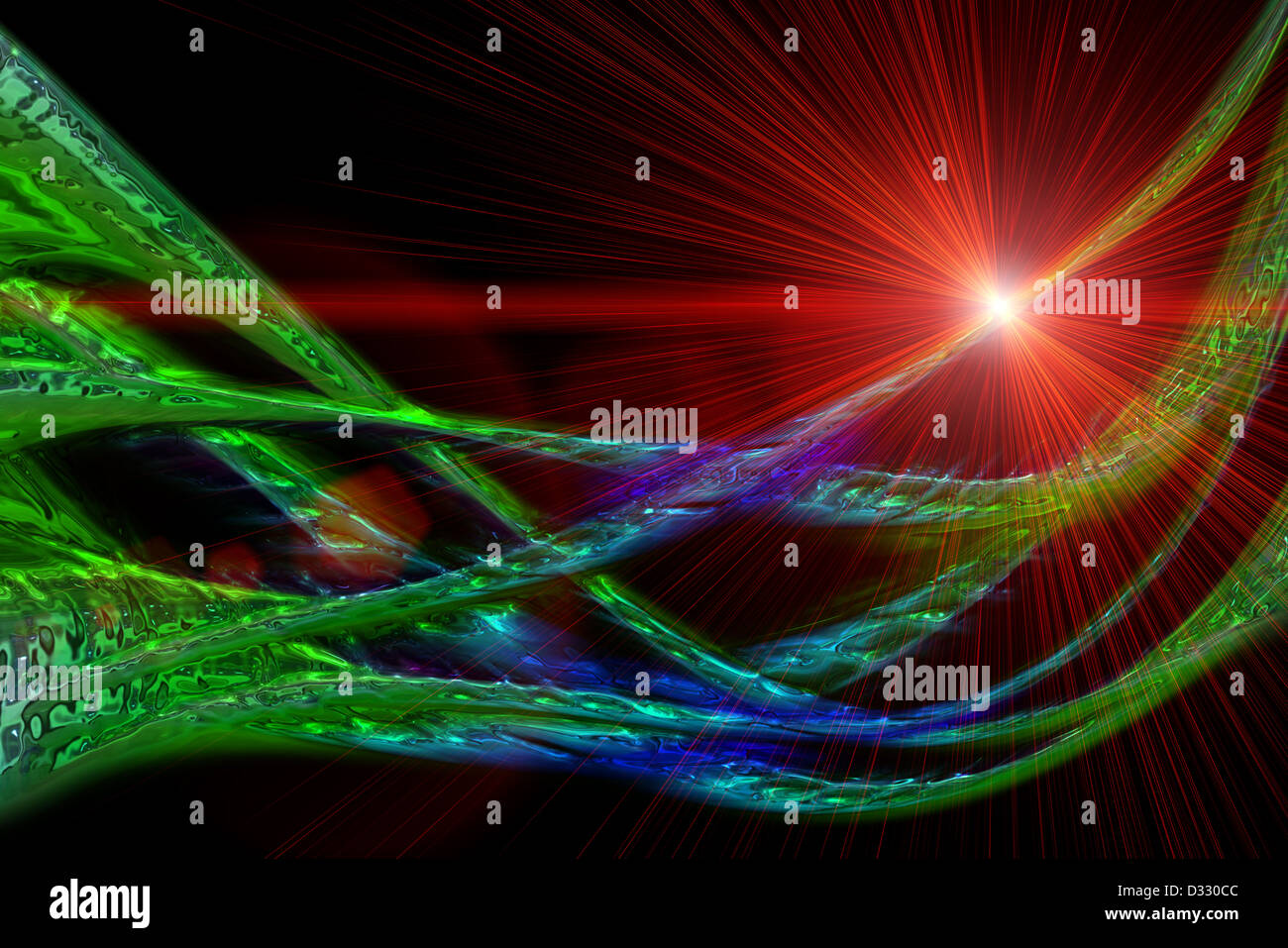 Futuristic technology wave background design with lights Stock Photo ...