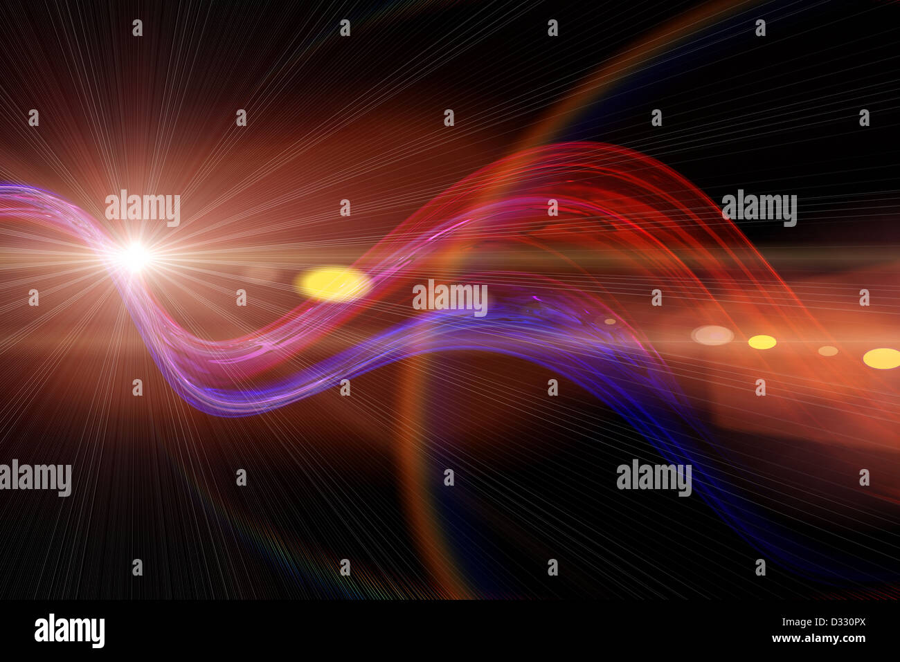 Futuristic technology wave background design with lights Stock Photo ...