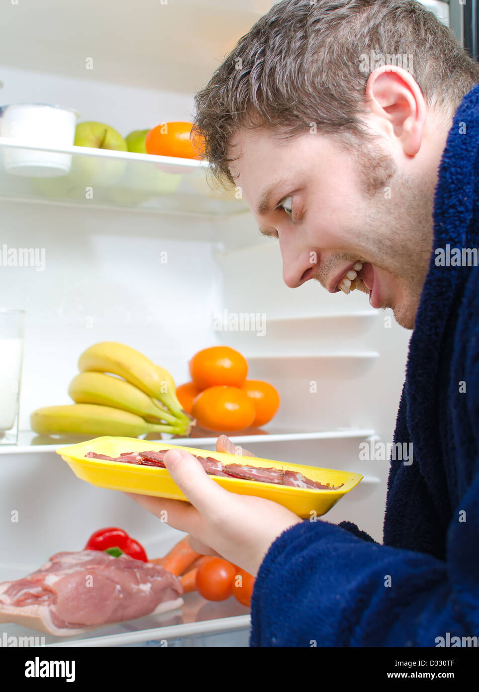 Man eating ham hi-res stock photography and images - Alamy