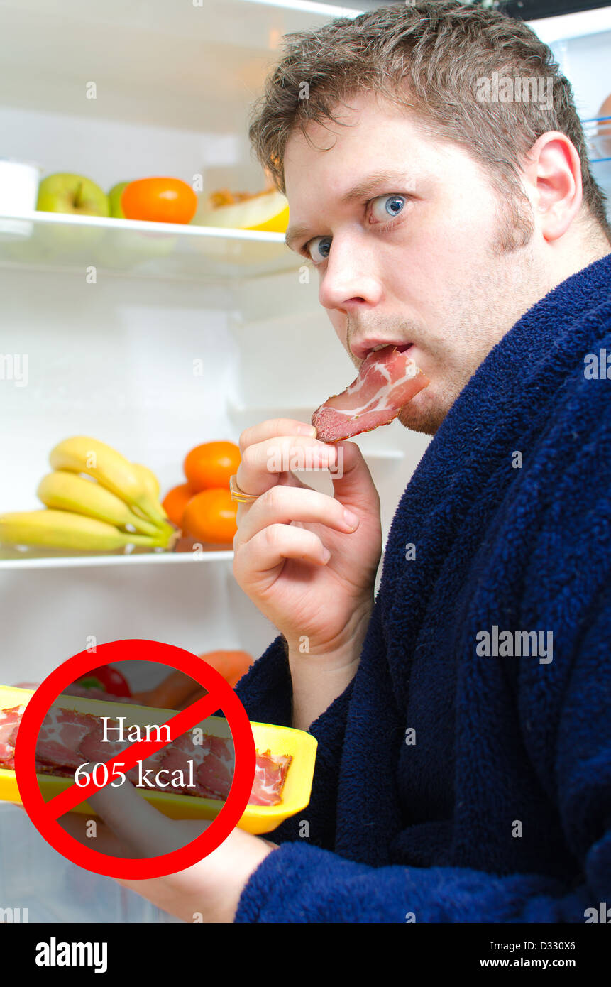 Man eating ham hi-res stock photography and images - Alamy