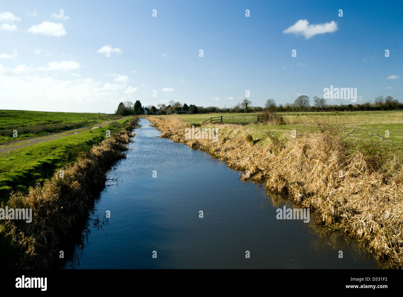 gwent levels between cardiff and newport south wales uk Stock Photo - Alamy