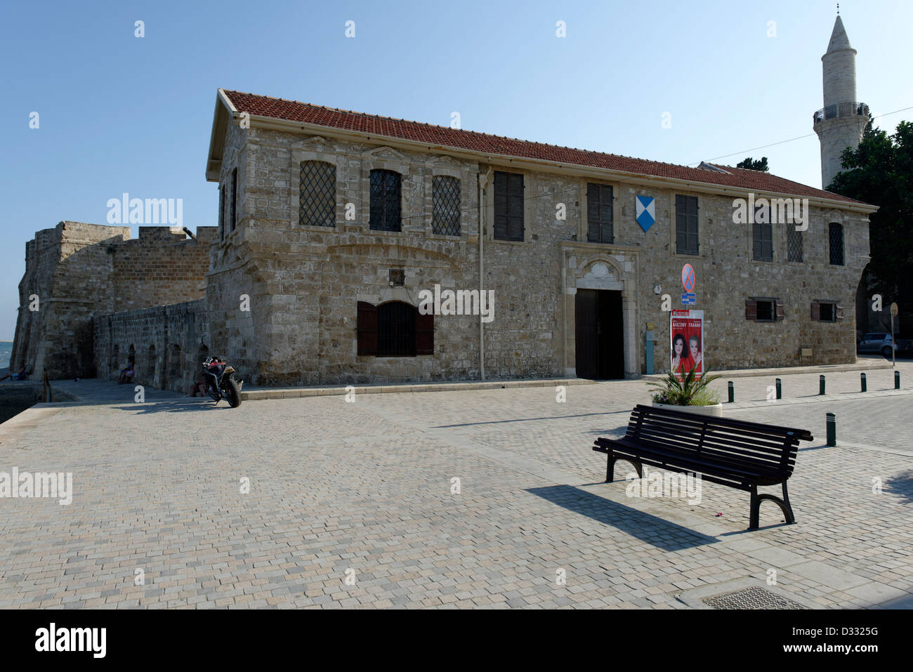 Cyprus. Larnaca. View of the medieval Fortress which houses a Museum ...