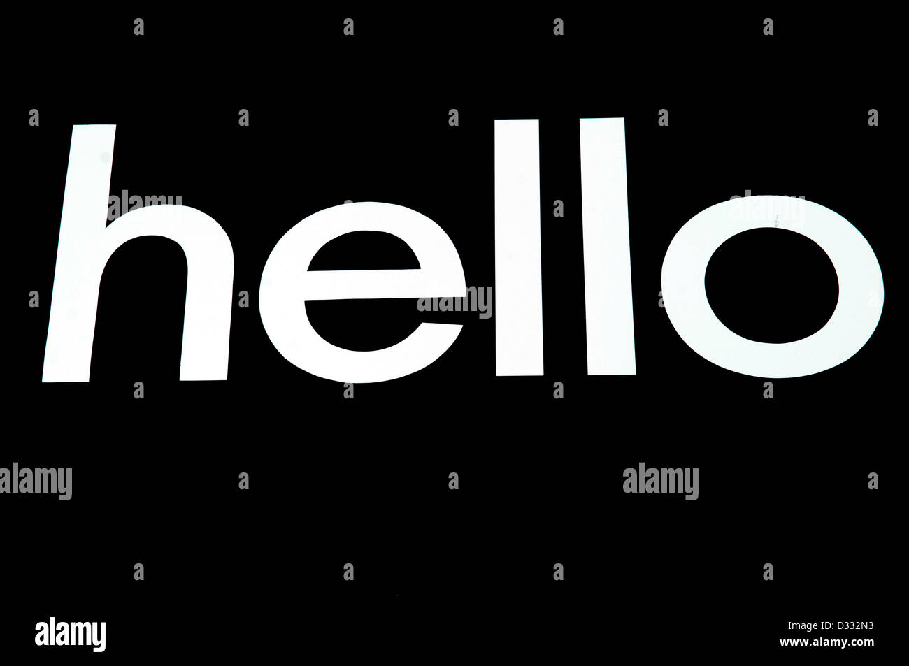 Bonjour hello letters hi-res stock photography and images - Alamy