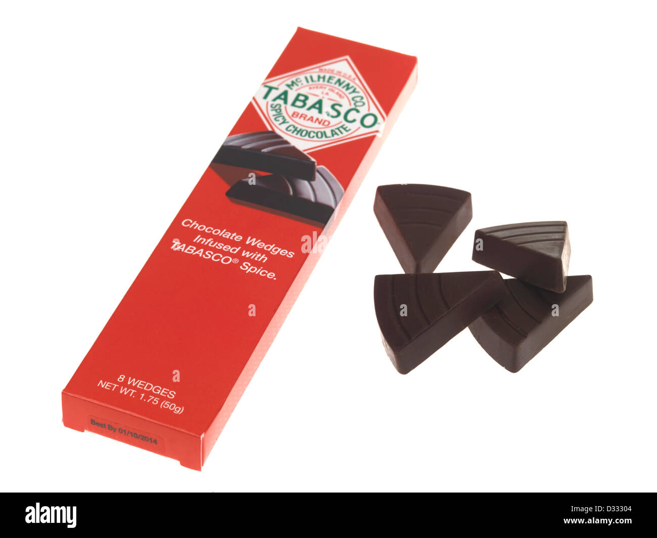 Tabasco Chocolate Wedges Stock Photo - Alamy