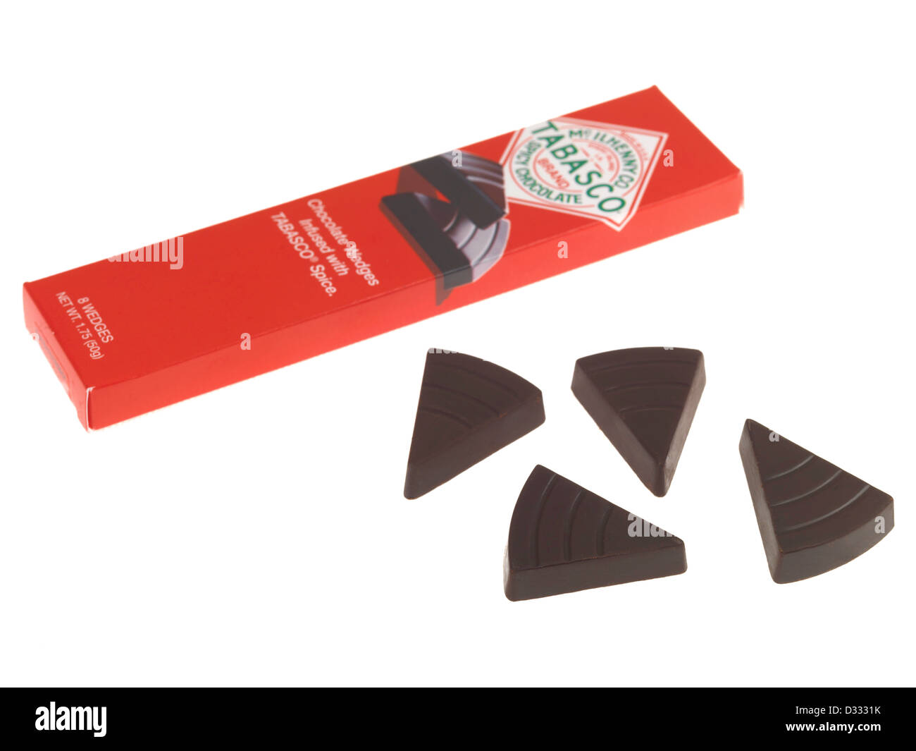 Tabasco Chocolate Wedges Stock Photo - Alamy
