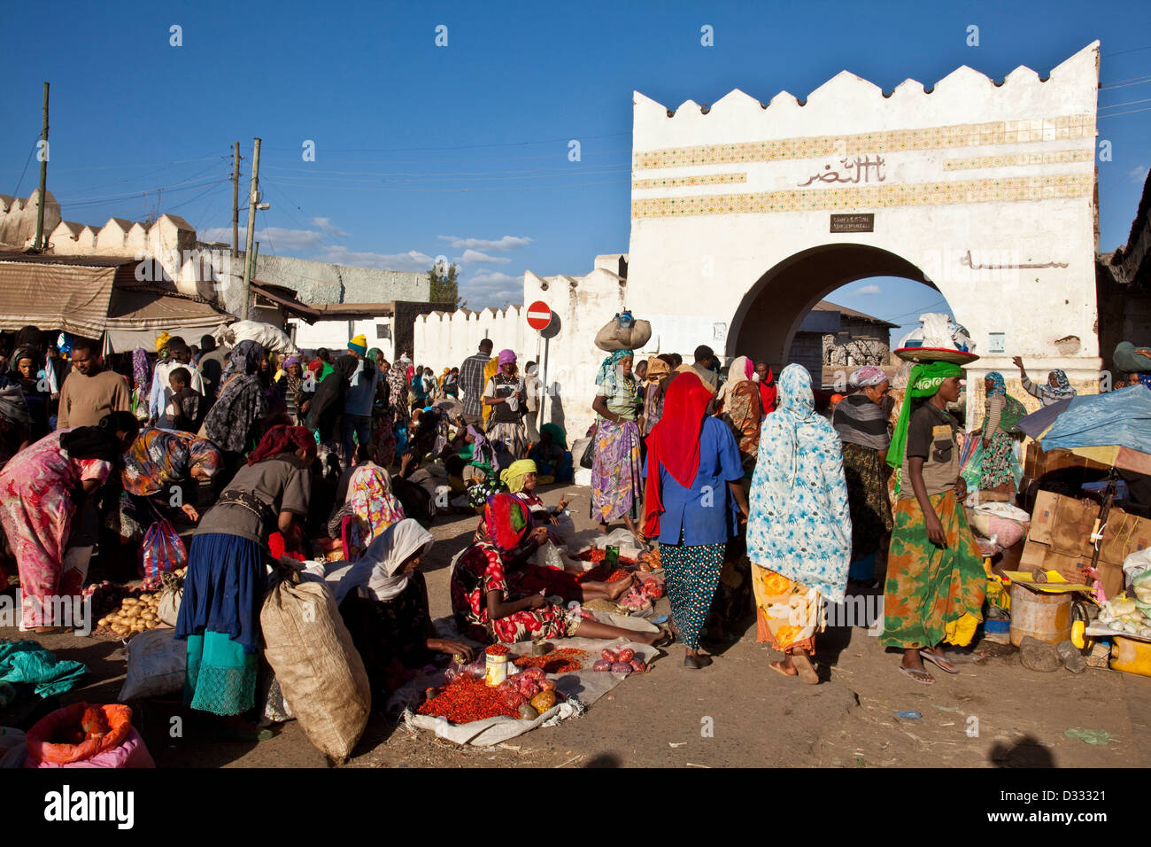 Christian Market, Showa Gate, Harar, Ethiopia Stock Photo - Alamy