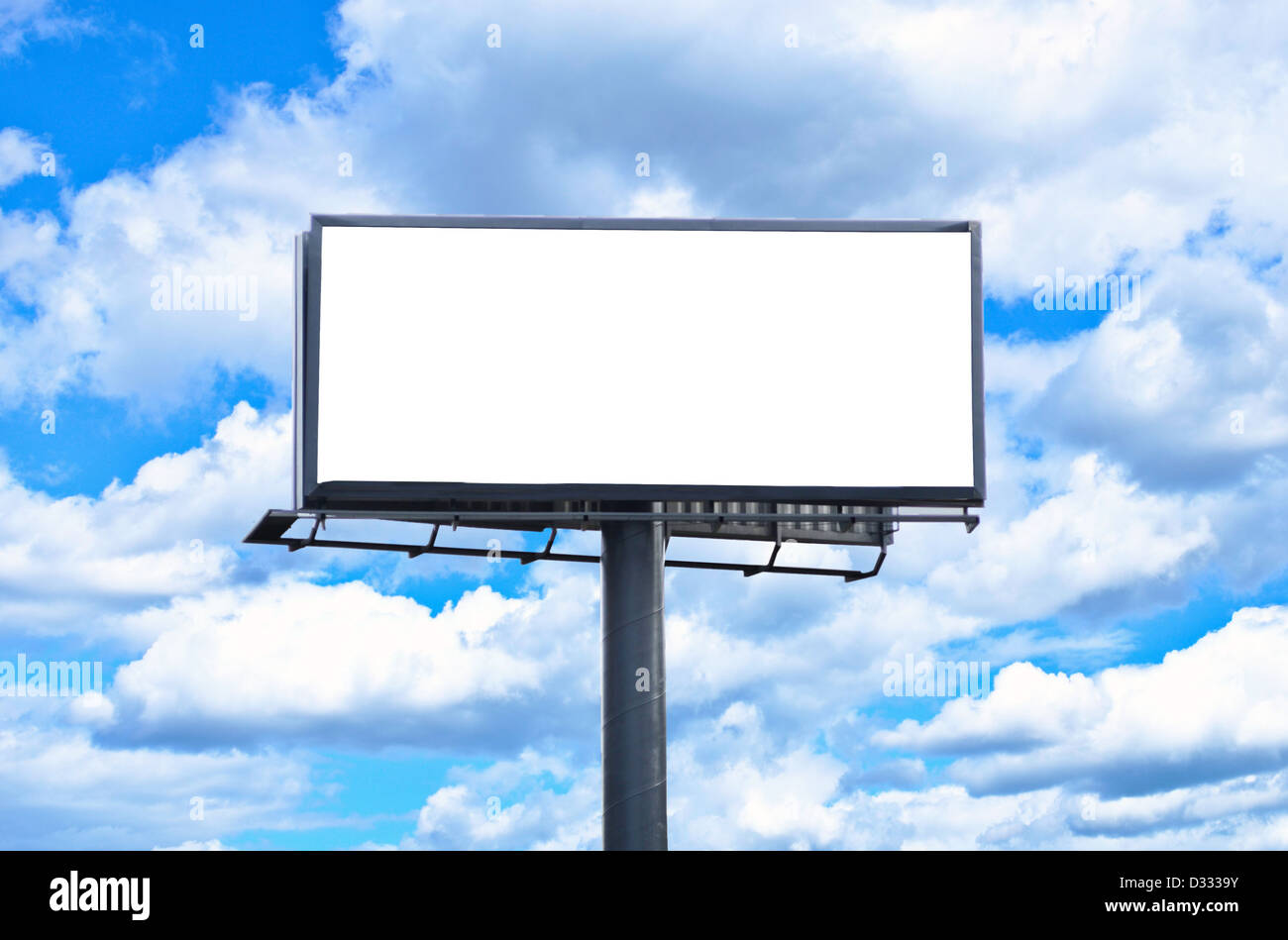 Huge blank billboard against bright blue sky Stock Photo - Alamy