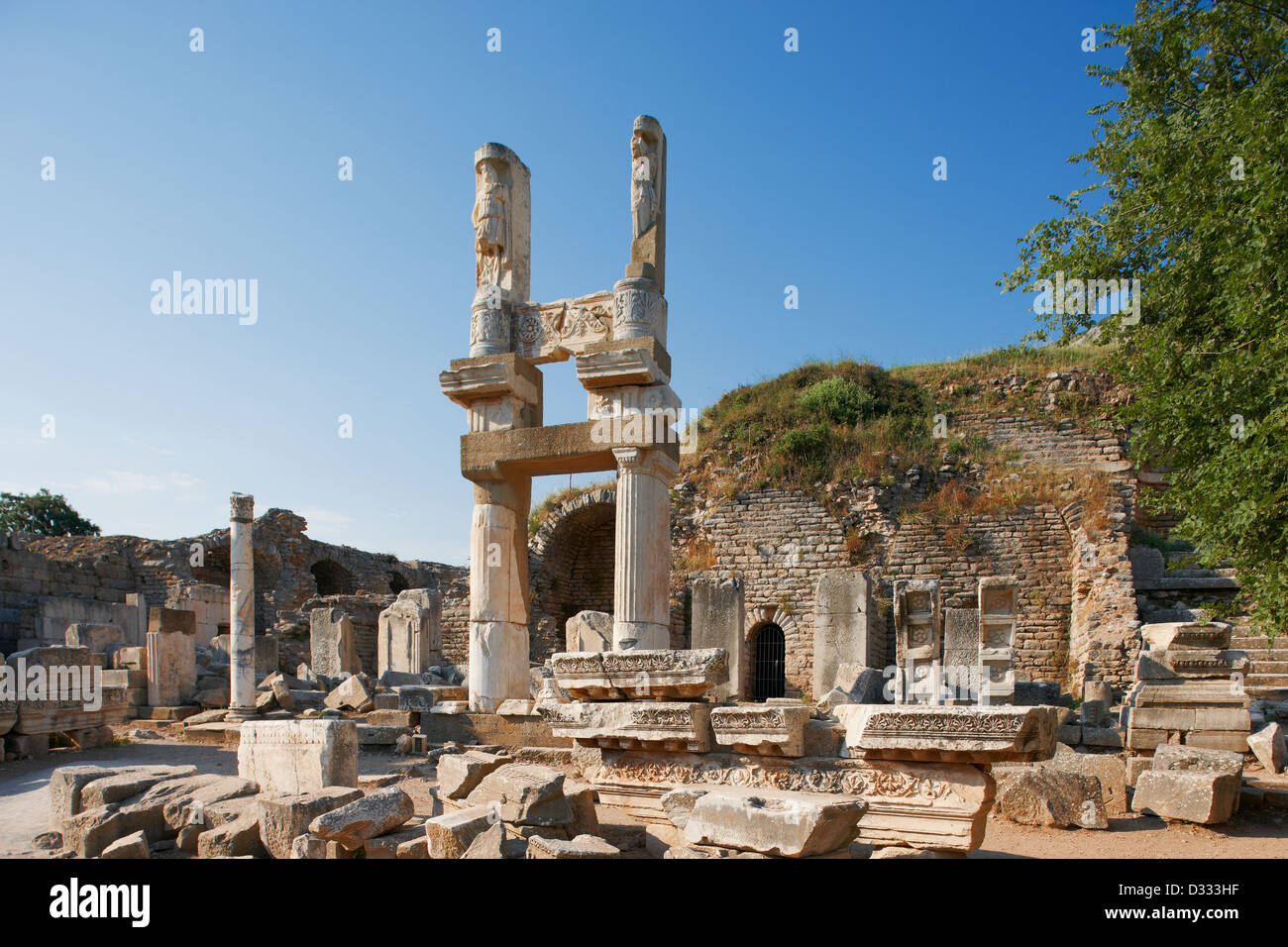 The Temple of Domitian. Ephesus Archaeological Site, Izmir province ...