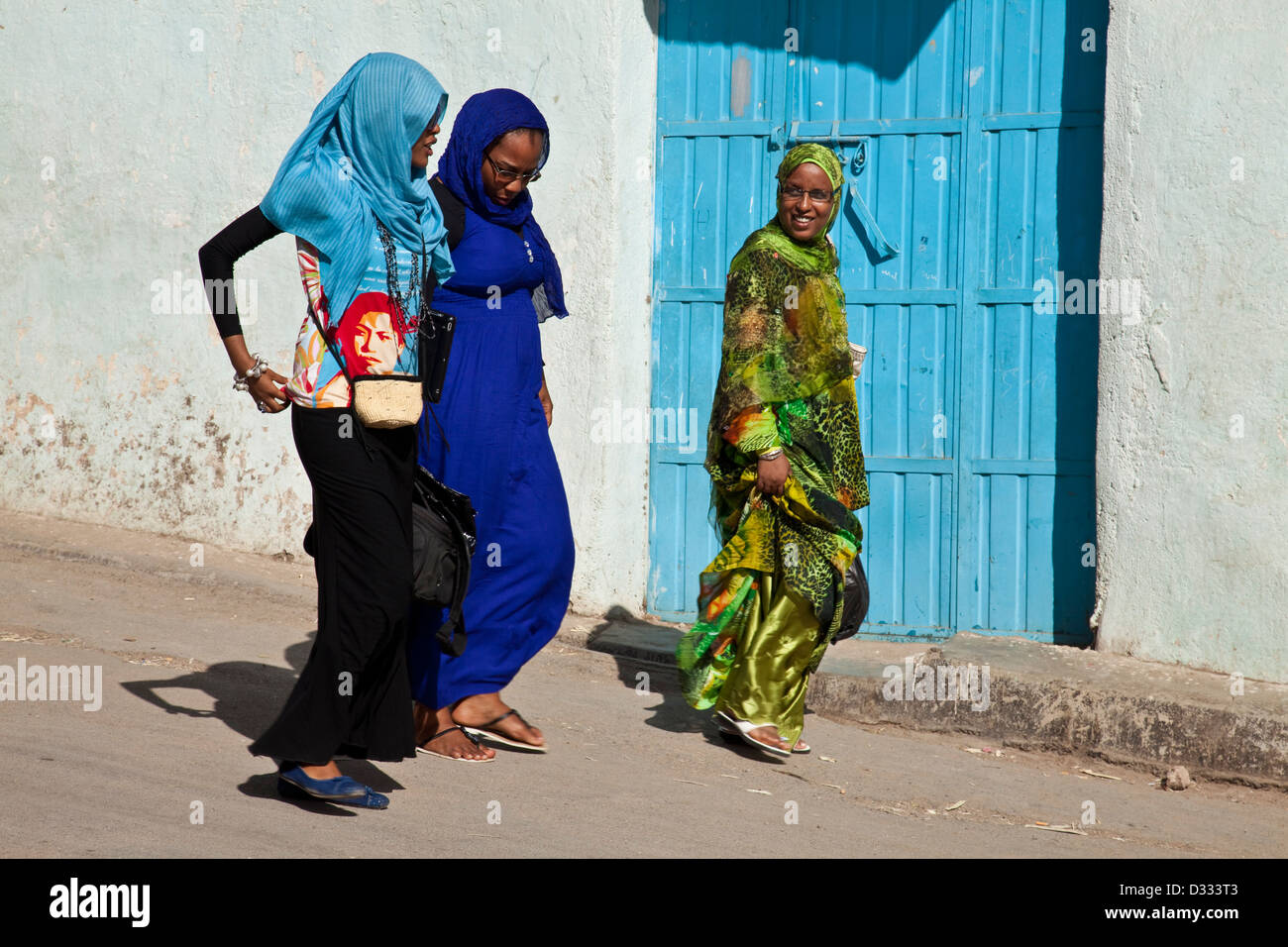 Colourful Streetscene, Jugol (Old Town) Harar, Ethiopia Stock Photo - Alamy