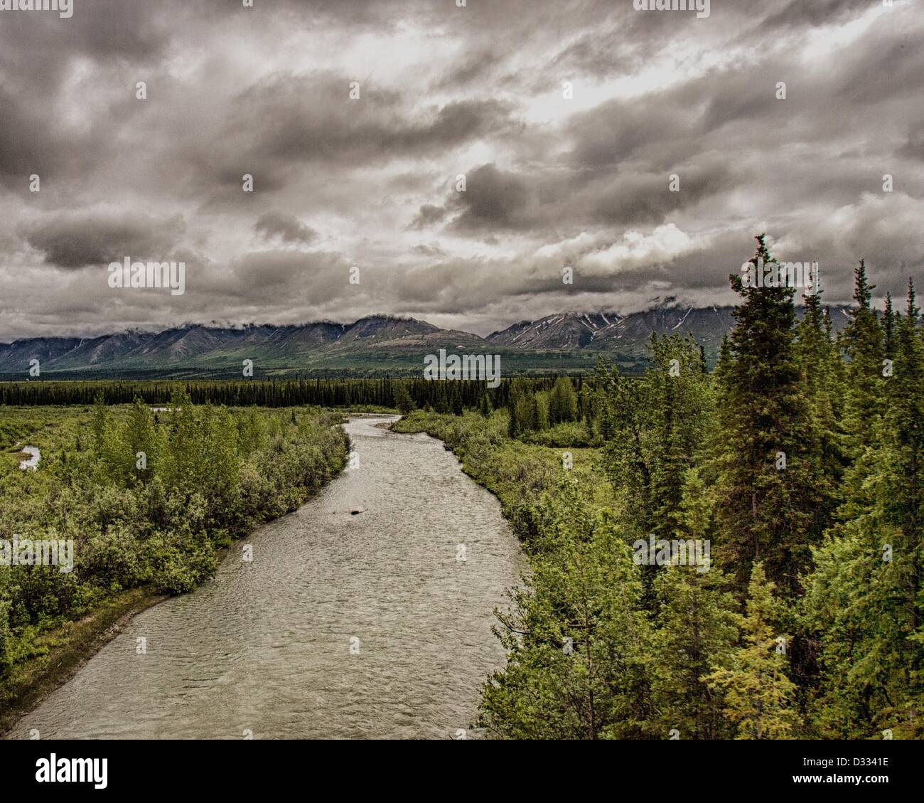 June 28, 2012 - Denali Borough, Alaska, US - The upper valley of the ...