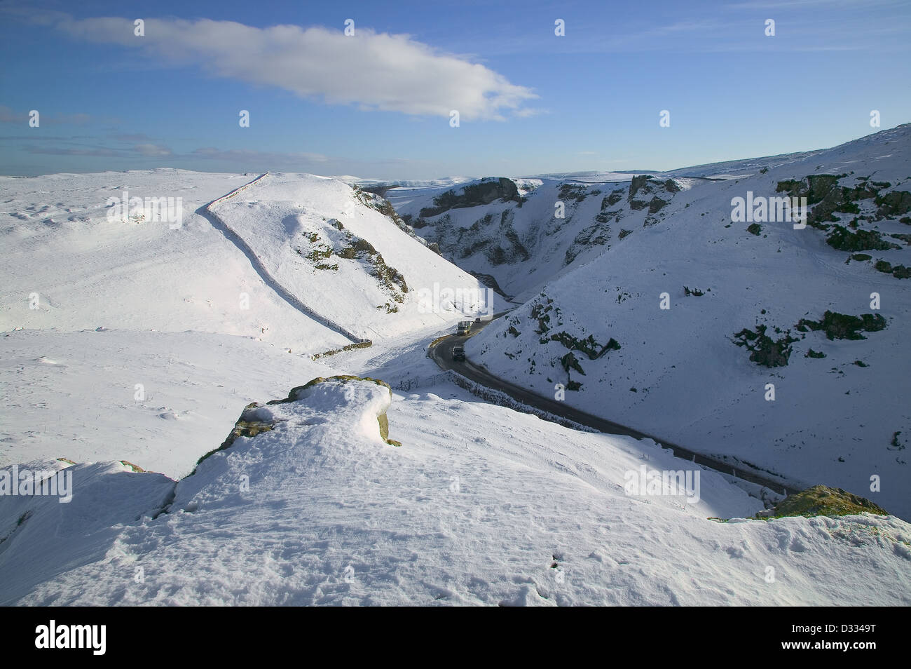 Winnats Pass Castleton Derbyshire Peak District Winter Stock Photo - Alamy