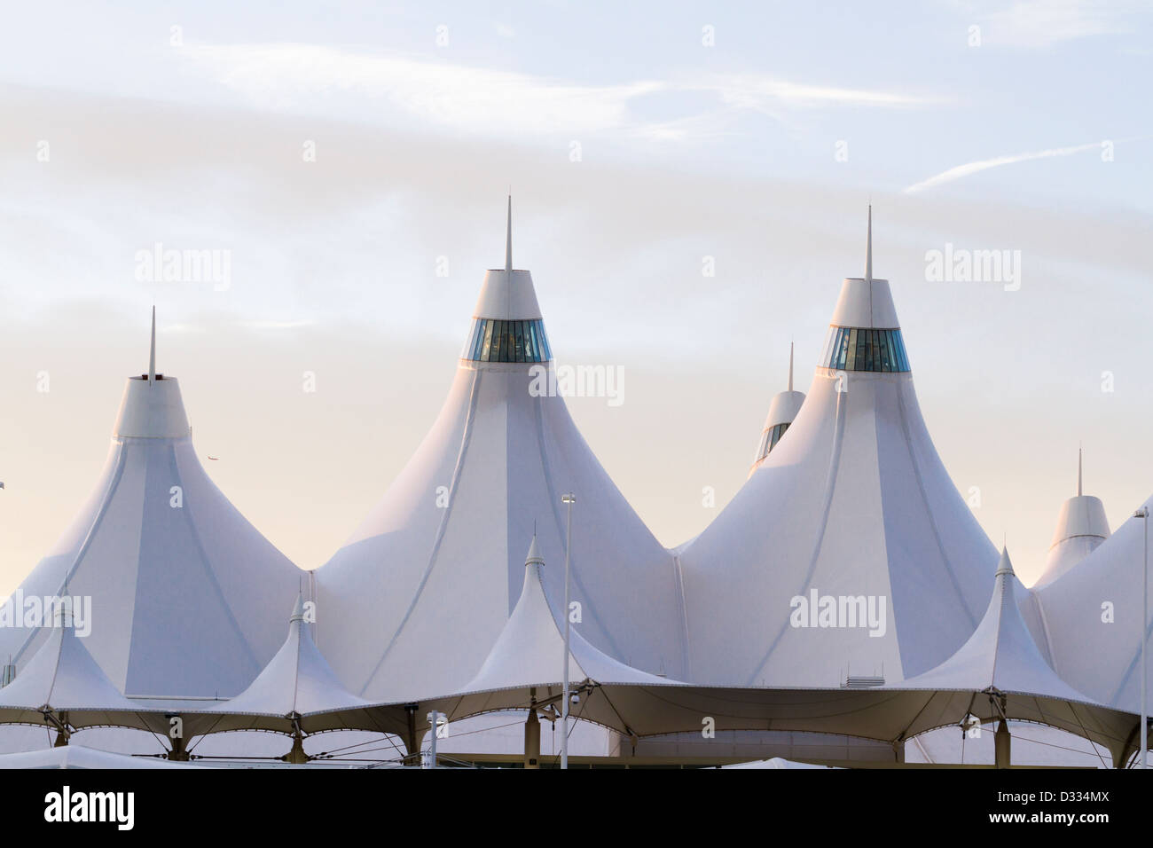 Tents of DIA at sunrise. Denver International Airport well known for ...