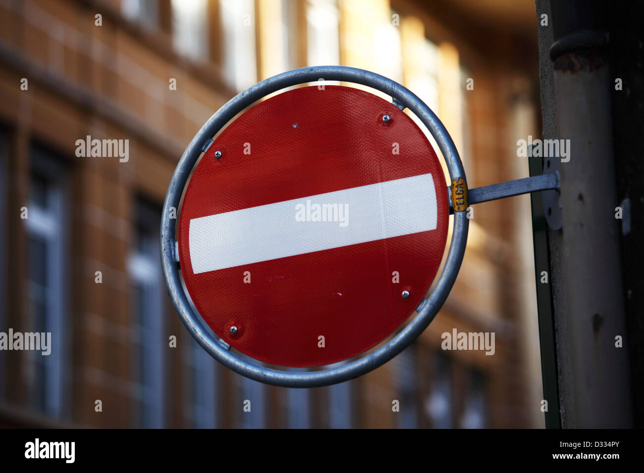 stop road sign on street Stock Photo - Alamy