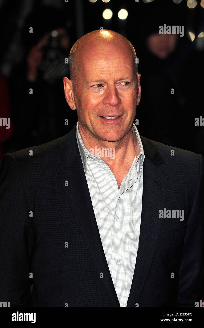 Bruce Willis attend the UK Film Premiere of A GOOOD DASY TO DIE HARD at ...