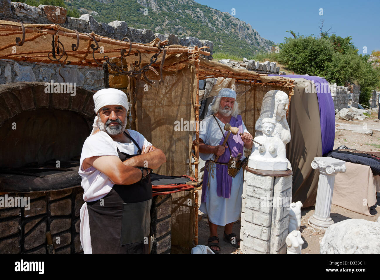 Imitation of ancient workshops. Ephesus Archaeological Site, Izmir ...
