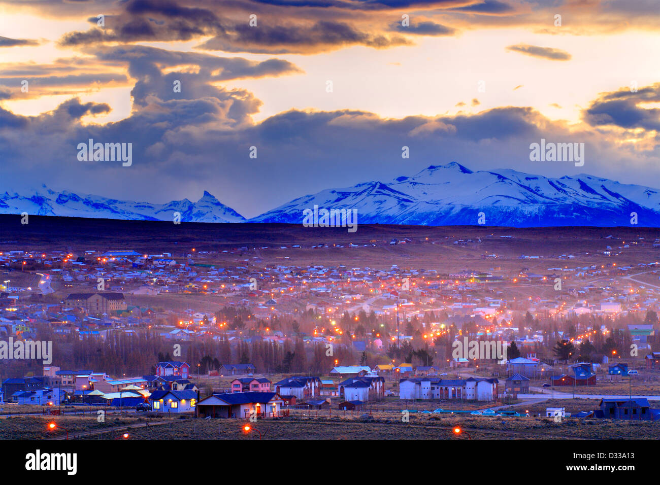 Calafate City. Santa Cruz, Argentina Stock Photo - Alamy
