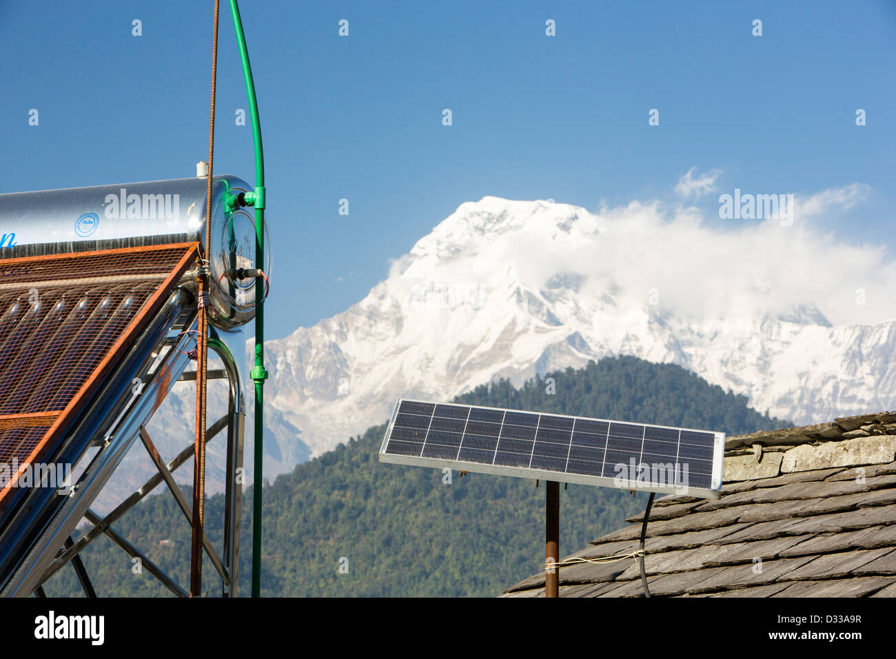 Nepal renewable energy solar panel hi-res stock photography and images ...