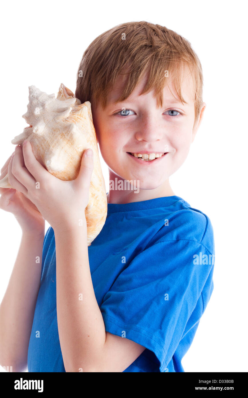 Conch shell listening High Resolution Stock Photography and Images - Alamy