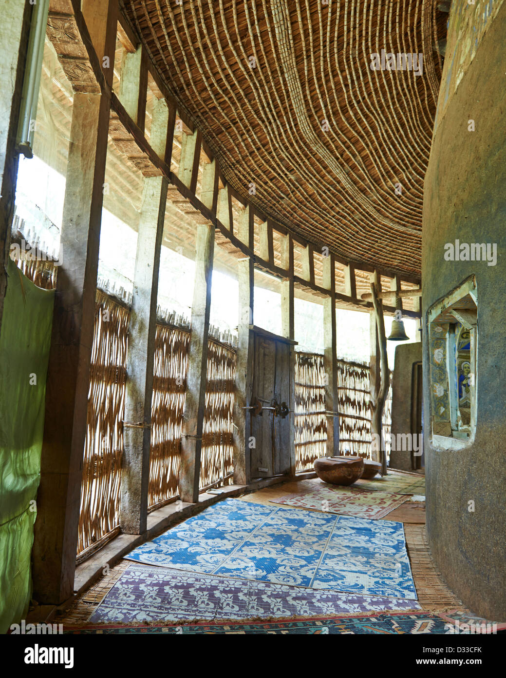 Inside the Ura Kidane Mihret, an Ethiopian Orthodox Church located on ...