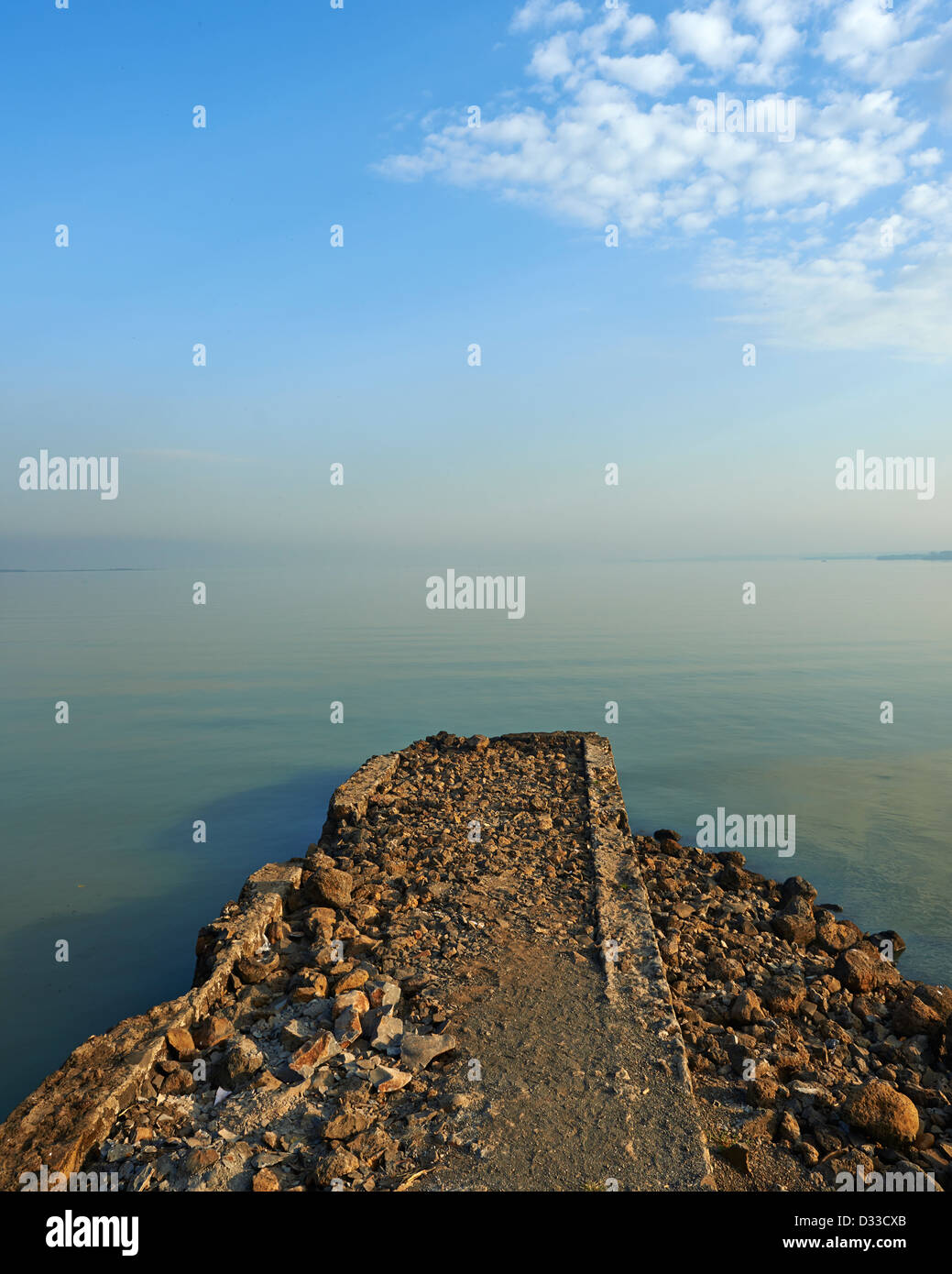 An old rocky dock on the shores of Lake Tana at sunrise Stock Photo - Alamy