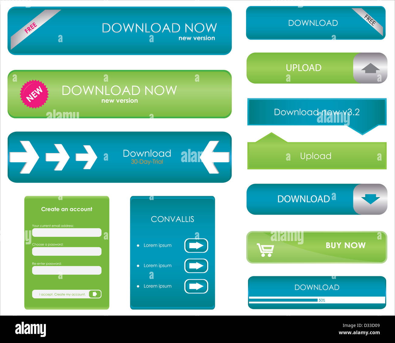 Website download buttons Stock Photo - Alamy