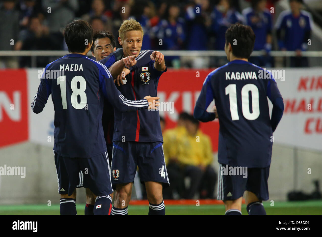 (L-R) Ryoichi Maeda, Shinji Okazaki, Keisuke Honda, Shinji Kagawa (JPN), FEBRUARY 6, 2013 ...