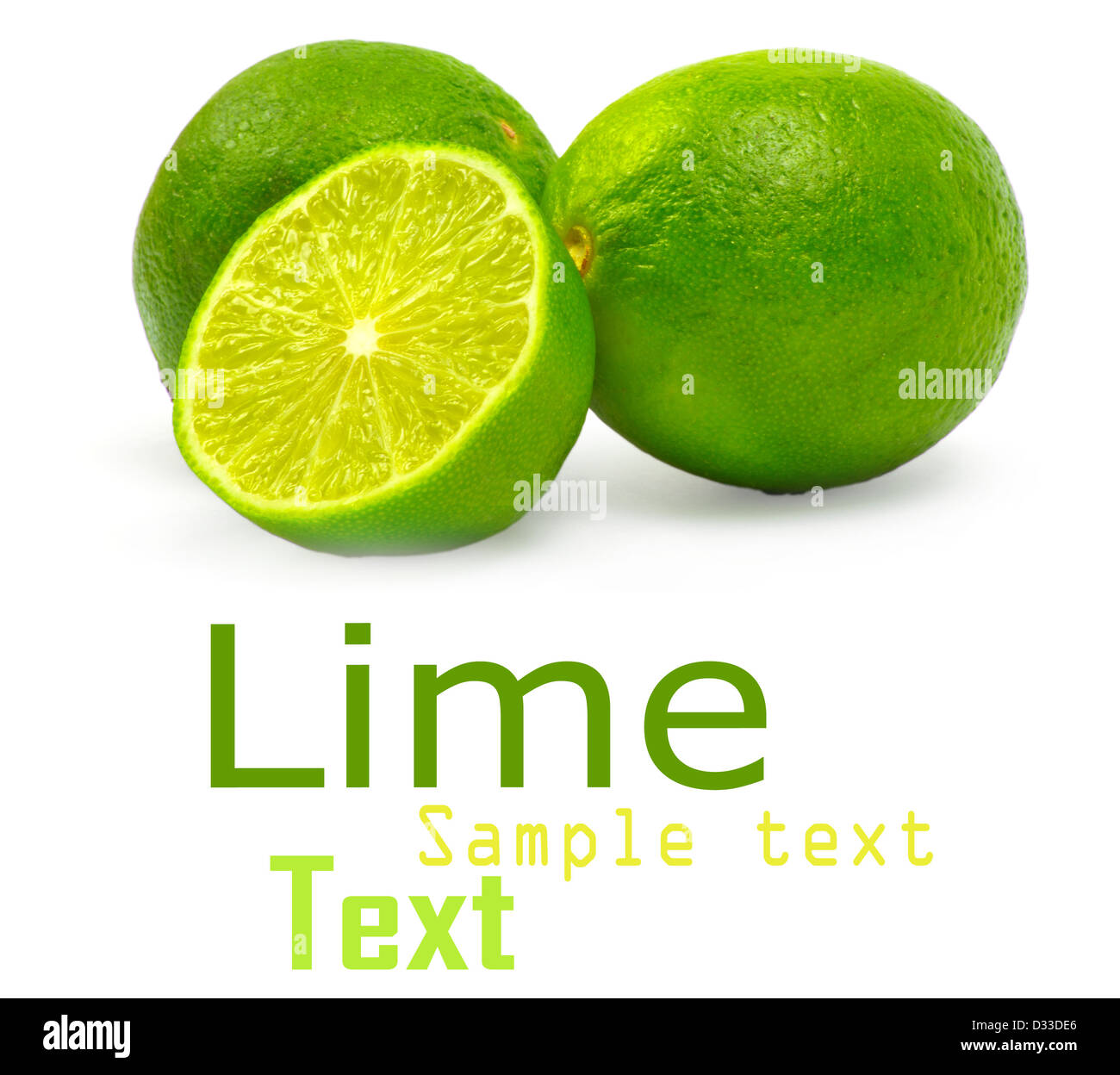 lime isolated on white background Stock Photo - Alamy