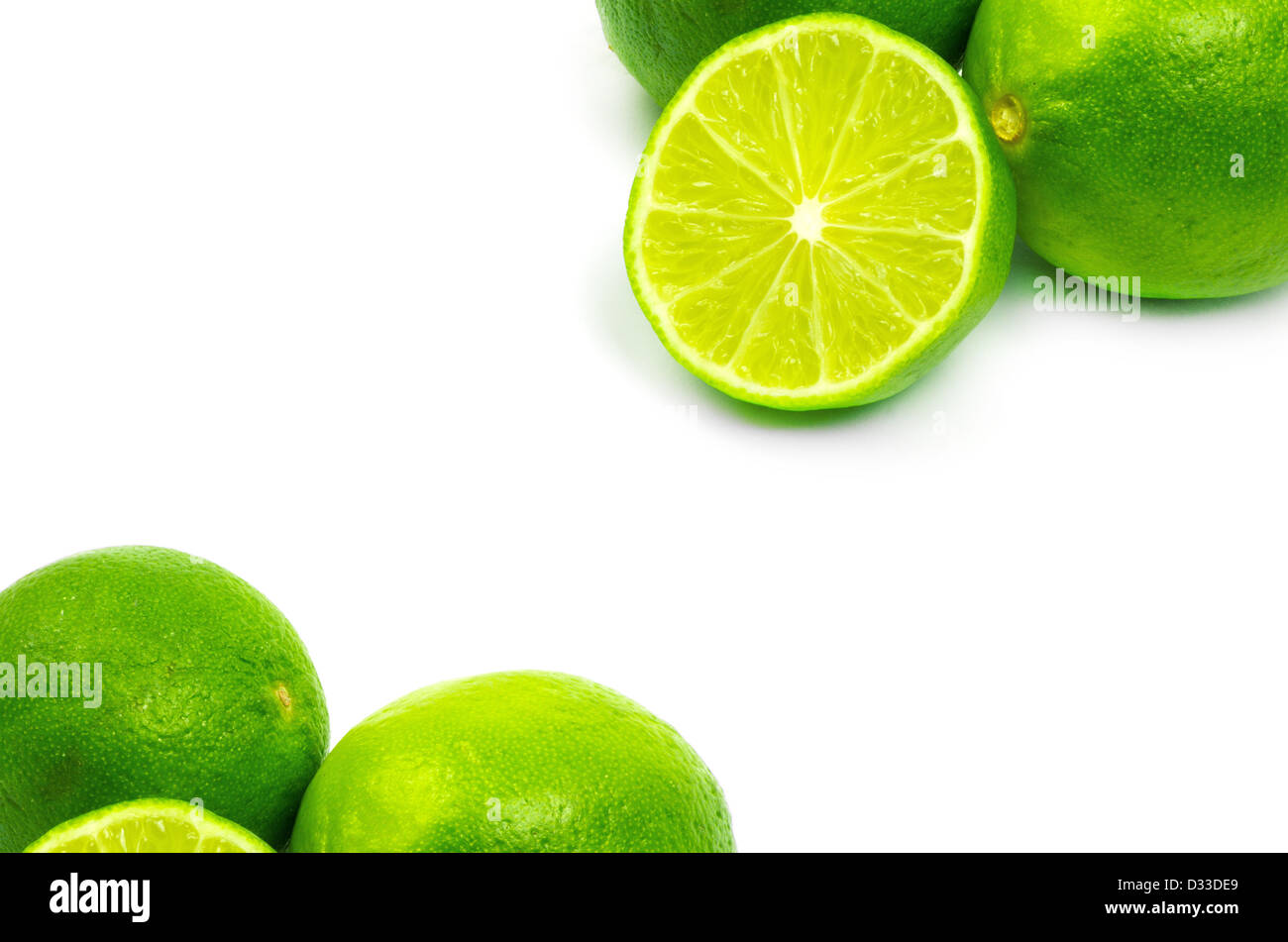 Fresh ripe lime. Isolated on white background Stock Photo - Alamy