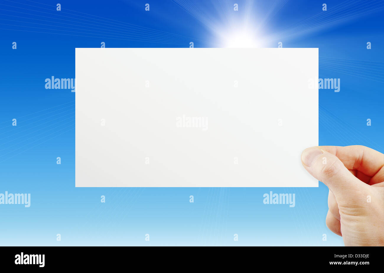 Hand holding paper Stock Photo - Alamy