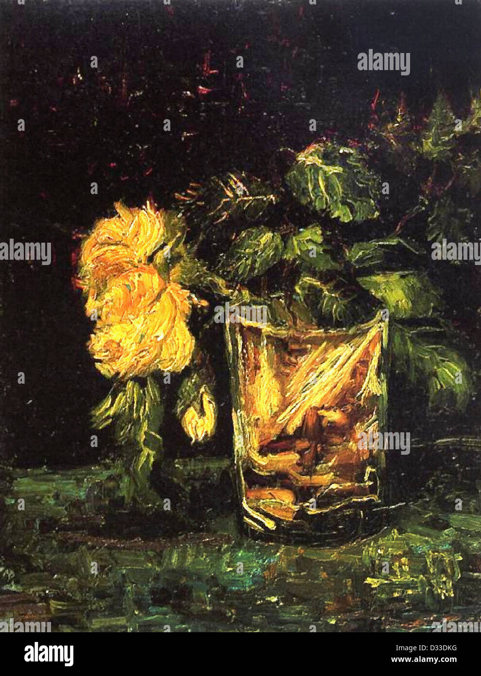 Vincent van Gogh: Glass with Roses. 1886. Oil on canvas. Van Gogh ...