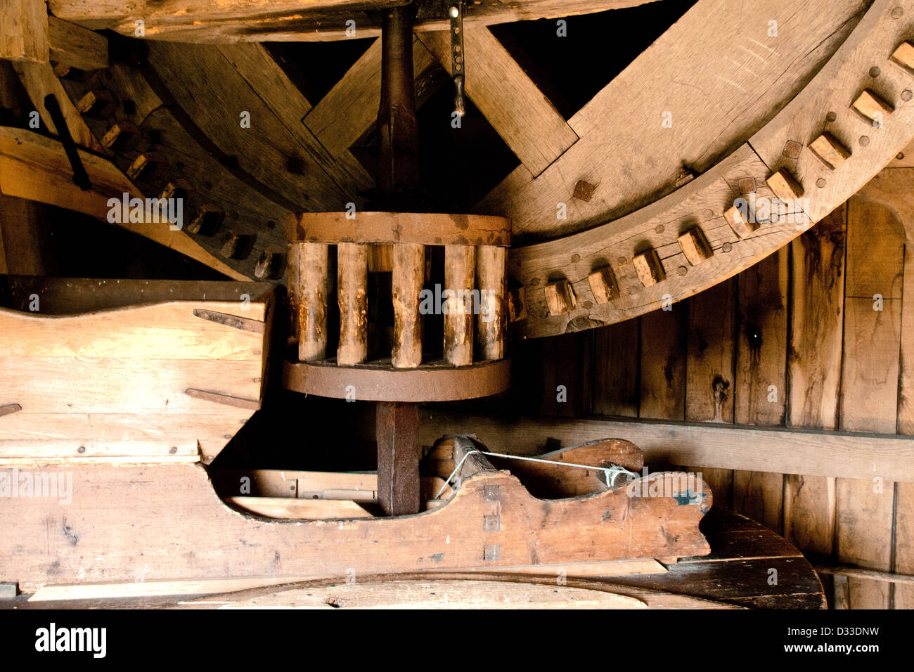 Windmill in Cloppenburg Museum Village - Museumsdorf , Germany Stock ...
