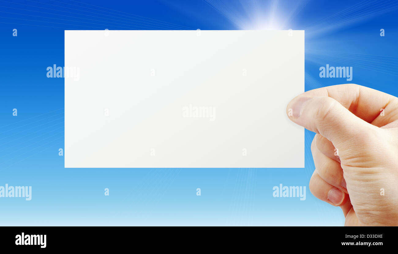 Hand holding paper Stock Photo - Alamy